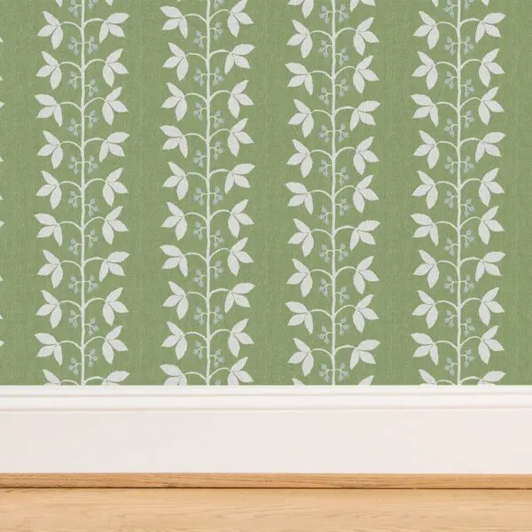 Spoonflower Botanical Stripe Grass Simple Traditional Custom Removable Wallpaper