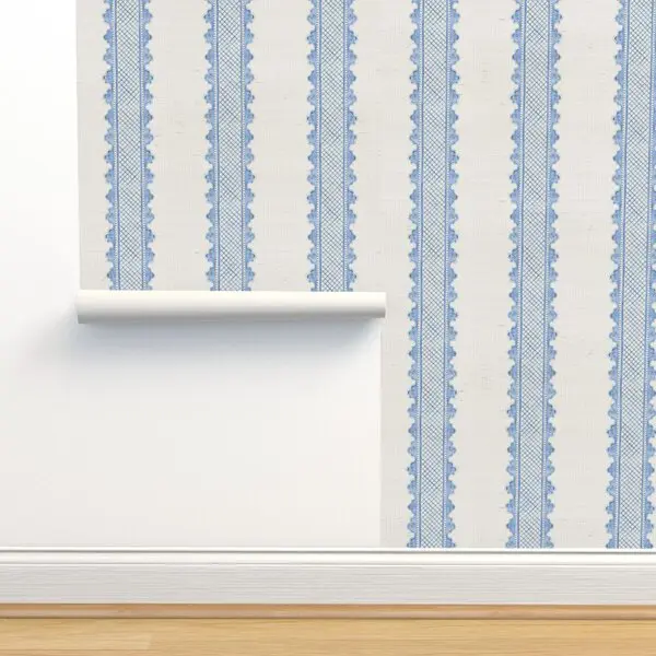 Spoonflower Clarabelle Americana 100% Natural Sisal Grasscloth Wallcovering