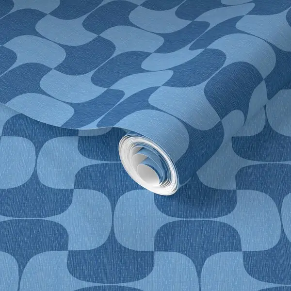 Spoonflower Minimal Minimalism Tac Bold Mushroom Princess Custom Pre-pasted Wallpaper
