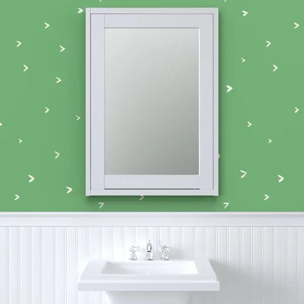 Spoonflower Hearts Love Valentines Meadow Day Custom Pre-pasted Wallpaper
