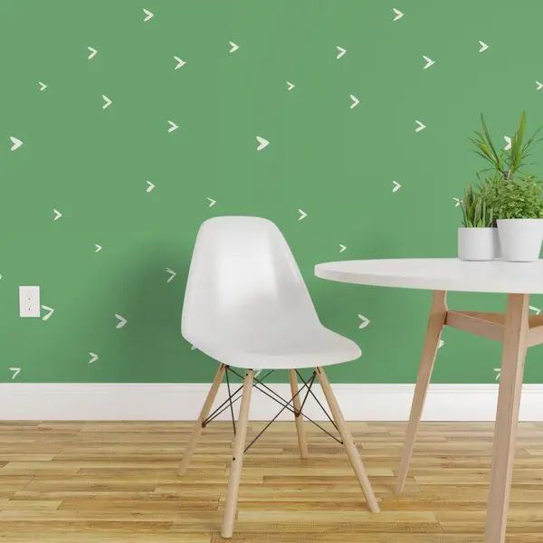 Spoonflower Hearts Love Valentines Meadow Day Custom Pre-pasted Wallpaper