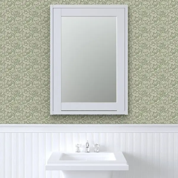 Spoonflower Floral Victorian Morris Scrolls Formal And Traditional Wallpaper