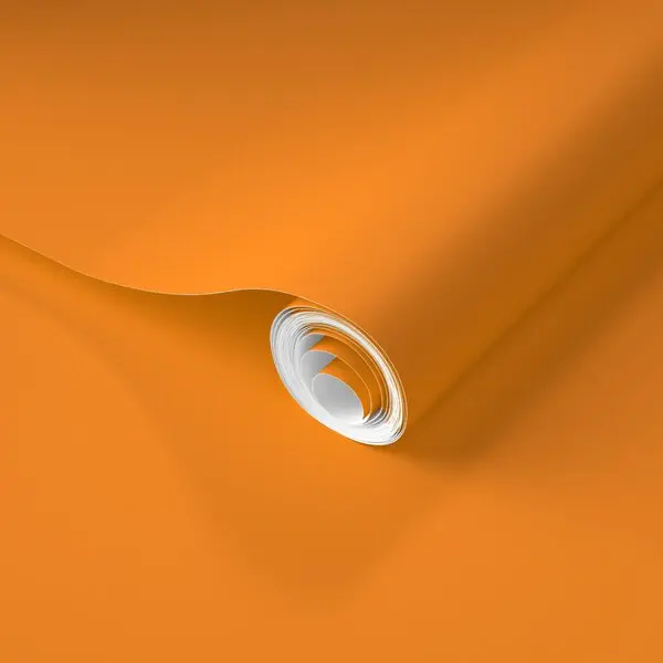 Spoonflower Solid Traditional Wallpaper - Orange