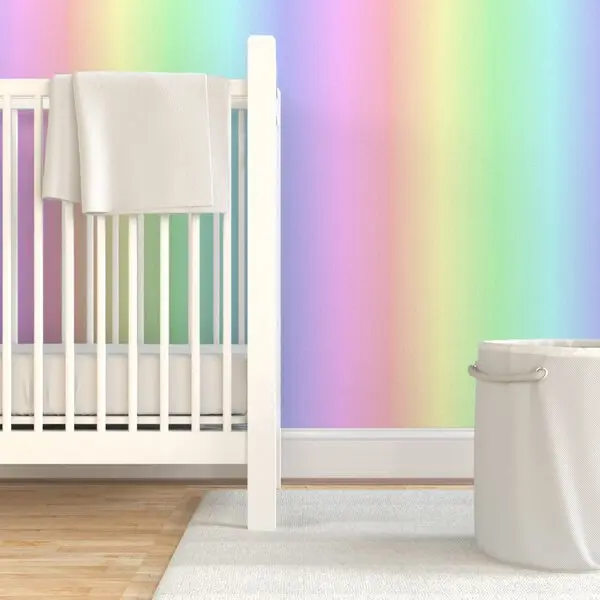 Spoonflower Pastel Ombre Crystal Custom Pre-pasted Wallpaper