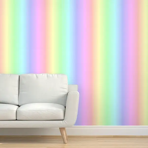 Spoonflower Pastel Ombre Crystal Custom Pre-pasted Wallpaper