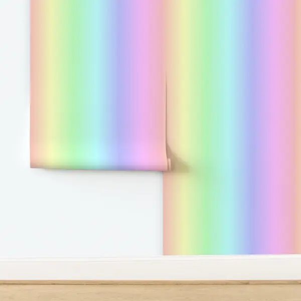 Spoonflower Pastel Ombre Crystal Custom Pre-pasted Wallpaper