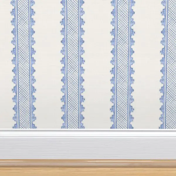 Spoonflower Clarabelle Ginger Jar 100% Natural Sisal Grasscloth Wallcovering