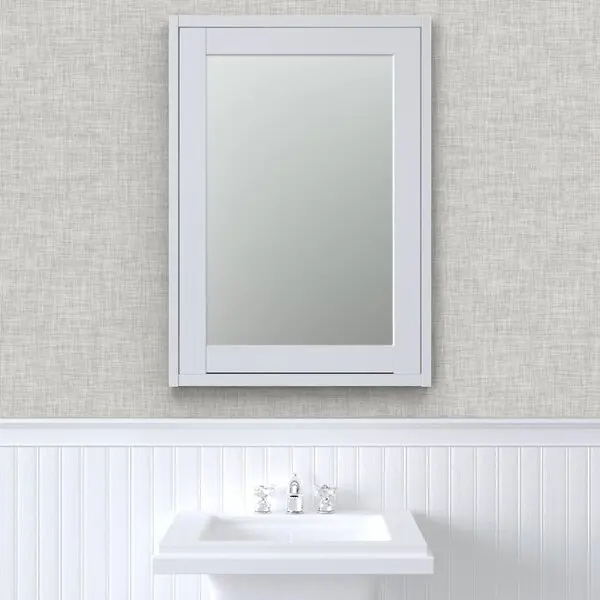 Spoonflower Solid Faux Woven Textured Traditional Wallpaper