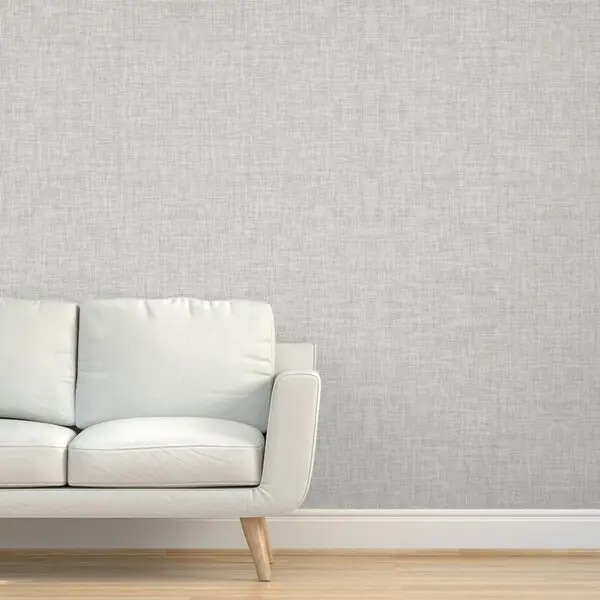 Spoonflower Solid Faux Woven Textured Traditional Wallpaper