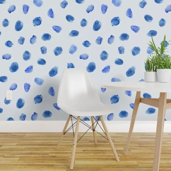 Spoonflower Watercolor Dots Abstract Circle Paint Custom Removable Wallpaper