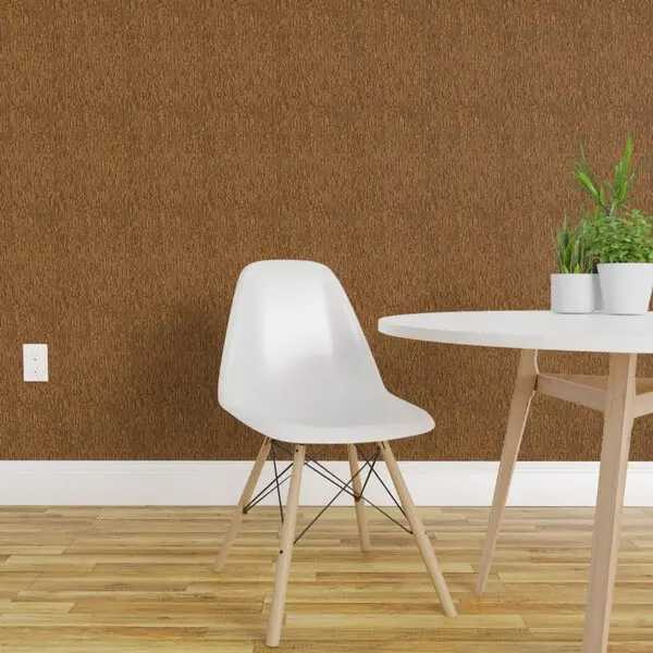 Spoonflower Walnut Board Woodgrain Dark Bark Wood Custom Pre-pasted Wallpaper