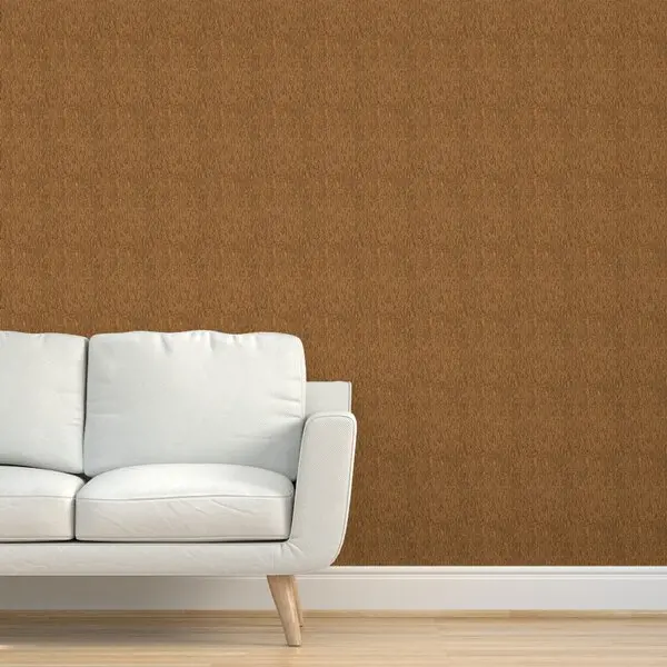Spoonflower Walnut Board Woodgrain Dark Bark Wood Custom Pre-pasted Wallpaper