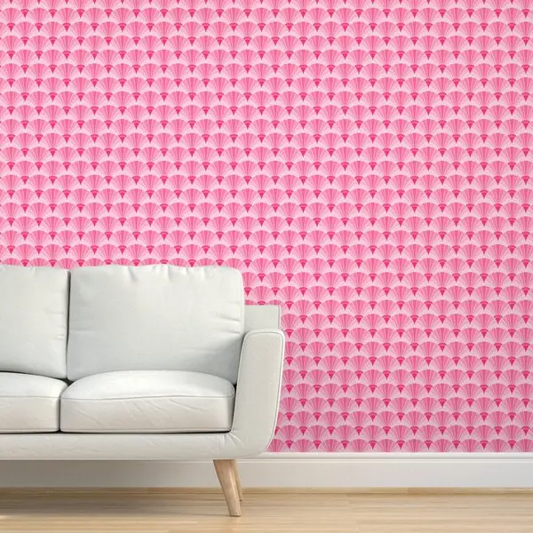 Spoonflower Art Deco Circle Scale Fan Ff0055 Traditional Wallpaper
