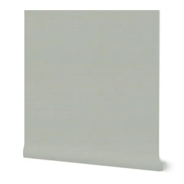 Spoonflower Plain Solid Light 100% Natural Sisal Grasscloth Wallcovering - Green