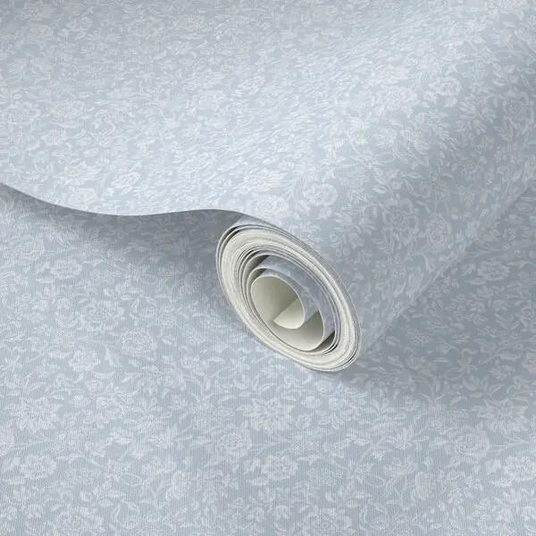 Spoonflower Flowers Floral Small Nursery Ditsy Morris Traditional Wallpaper