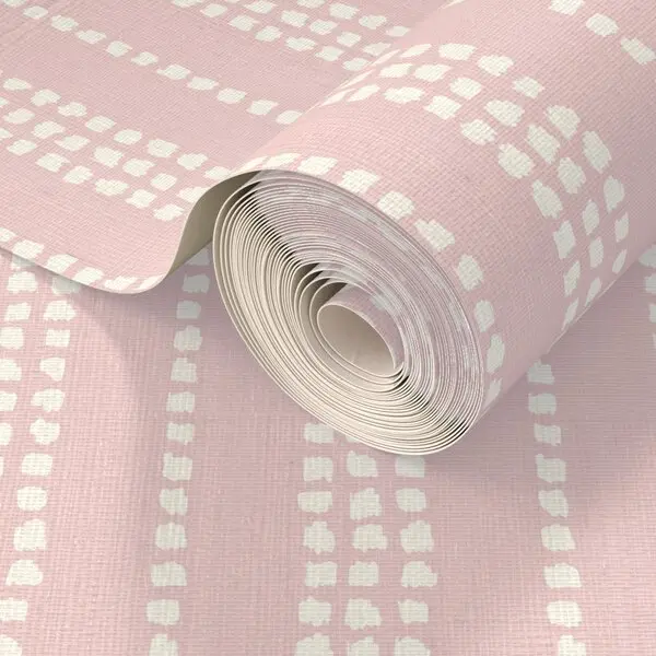 Spoonflower Relaxed Stripes Candy 100% Natural Sisal Grasscloth Wallcovering