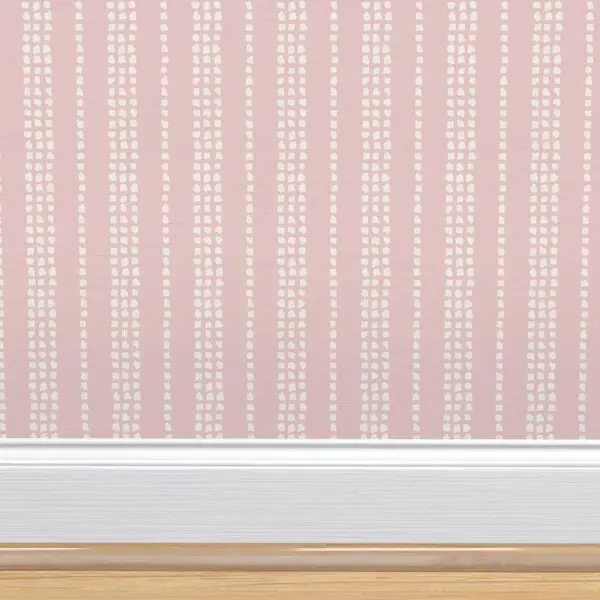 Spoonflower Relaxed Stripes Candy 100% Natural Sisal Grasscloth Wallcovering