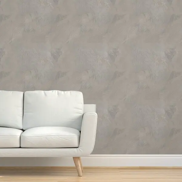 Spoonflower Concrete 18 100% Natural Sisal Grasscloth Wallcovering