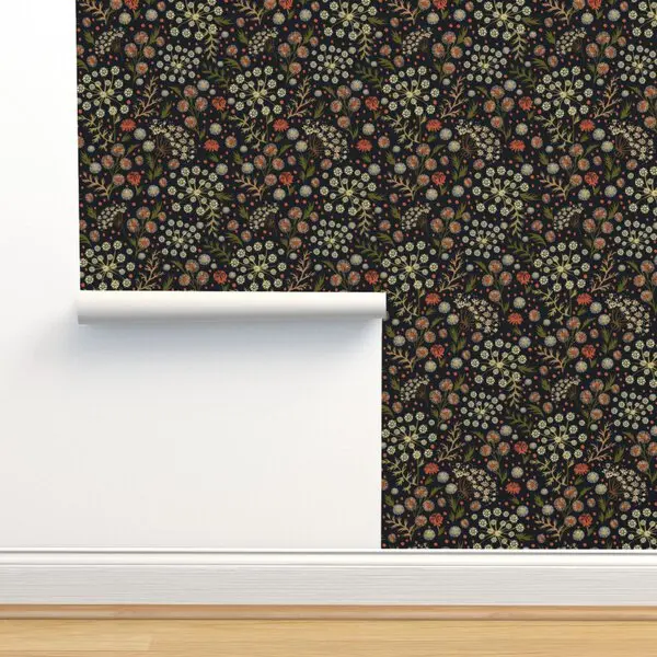 Spoonflower Queen Annes Lace 100% Natural Sisal Grasscloth Wallcovering