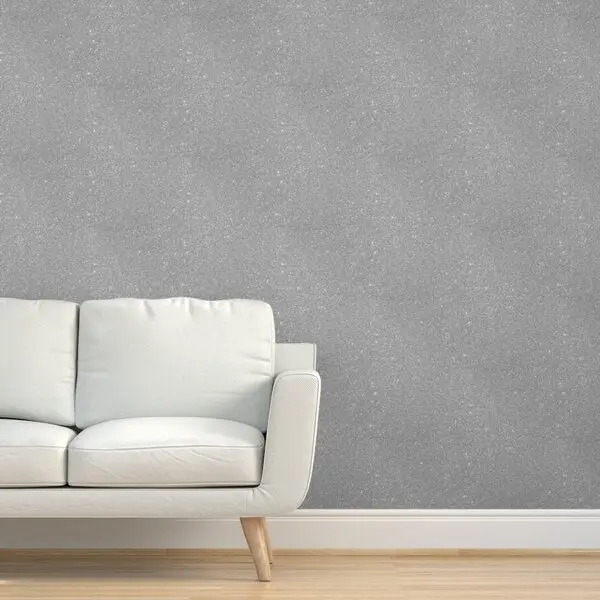 Spoonflower Grey Silver Shiny Pewter Custom Removable Wallpaper