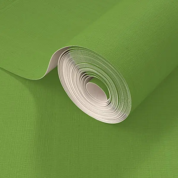 Spoonflower Color Map Granny Smith 100% Natural Sisal Grasscloth Wallcovering - Green