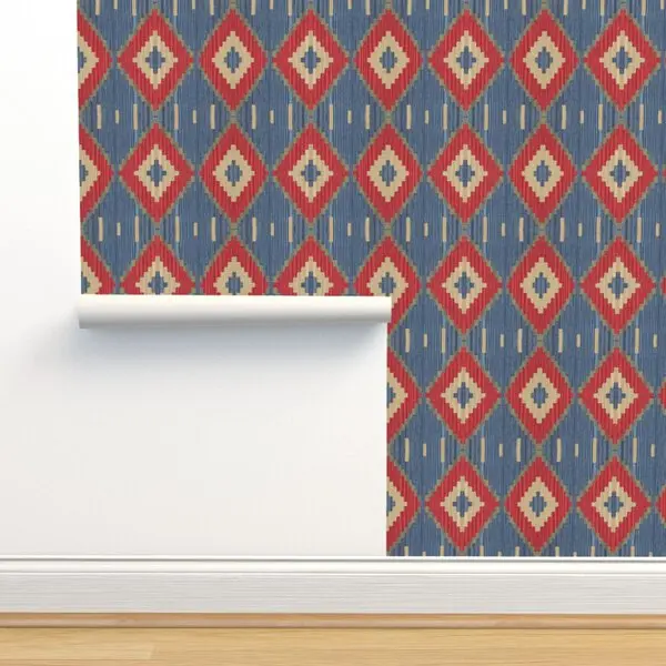 Spoonflower Saddle Home On The Range 2 100% Natural Sisal Grasscloth Wallcovering