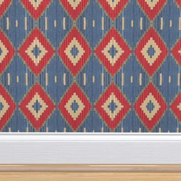 Spoonflower Saddle Home On The Range 2 100% Natural Sisal Grasscloth Wallcovering