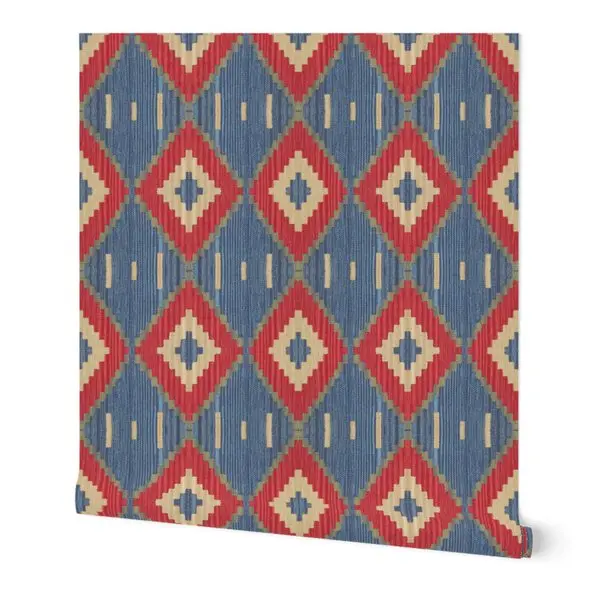 Spoonflower Saddle Home On The Range 2 100% Natural Sisal Grasscloth Wallcovering