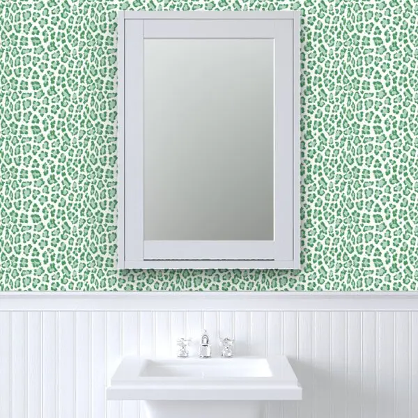 Spoonflower Leopard Cougar Cheetah Custom Pre-pasted Wallpaper