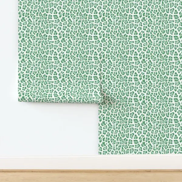 Spoonflower Leopard Cougar Cheetah Custom Pre-pasted Wallpaper