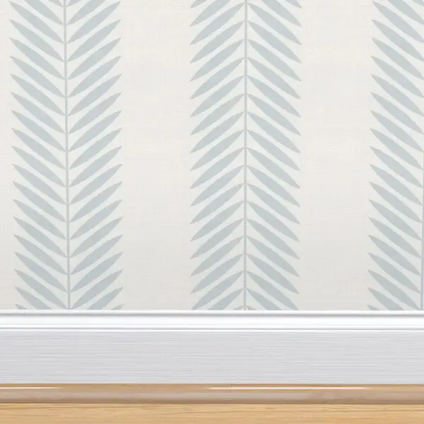 Spoonflower Reverse Double Textured Vine Light Blue 100% Natural Sisal Grasscloth Wallcovering - Blue,white