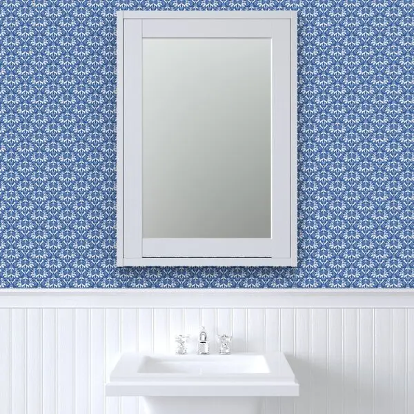 Spoonflower Cat Kitten Kitty Silhouette Damask Chinoiserie Custom Pre-pasted Wallpaper