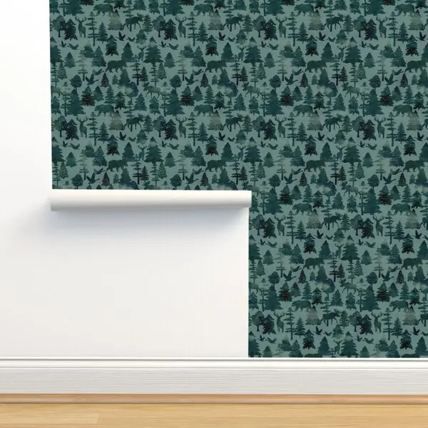 Spoonflower The Wild North 100% Natural Sisal Grasscloth Wallcovering