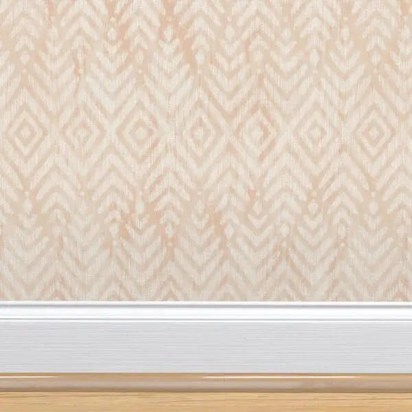 Spoonflower Rustic Geometric Ikat Peach Blush 100% Natural Sisal Grasscloth Wallcovering