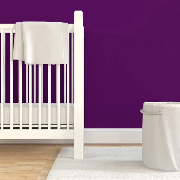 Spoonflower Shades Of Regal Colours Solid Colour Custom Pre-pasted Wallpaper - Purple