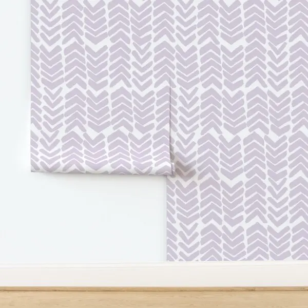 Spoonflower Arrows Geometric Lilac Traditional Wallpaper