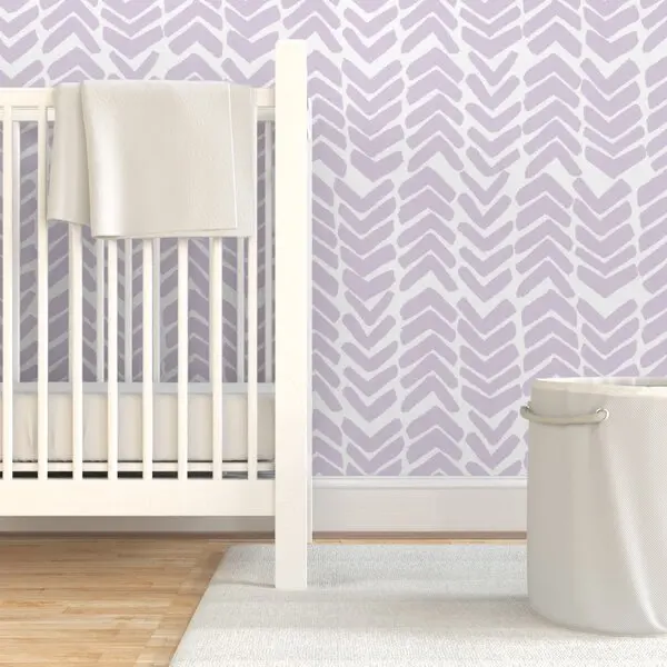 Spoonflower Arrows Geometric Lilac Traditional Wallpaper