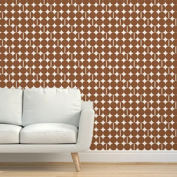 Spoonflower Core Large Brown 100% Natural Sisal Grasscloth Wallcovering