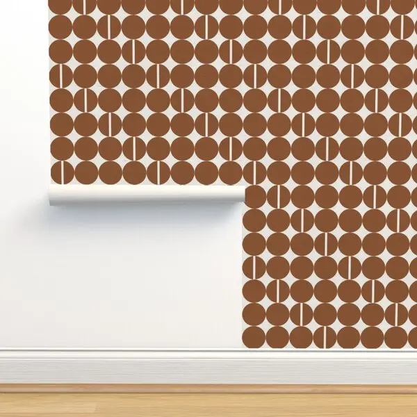 Spoonflower Core Large Brown 100% Natural Sisal Grasscloth Wallcovering