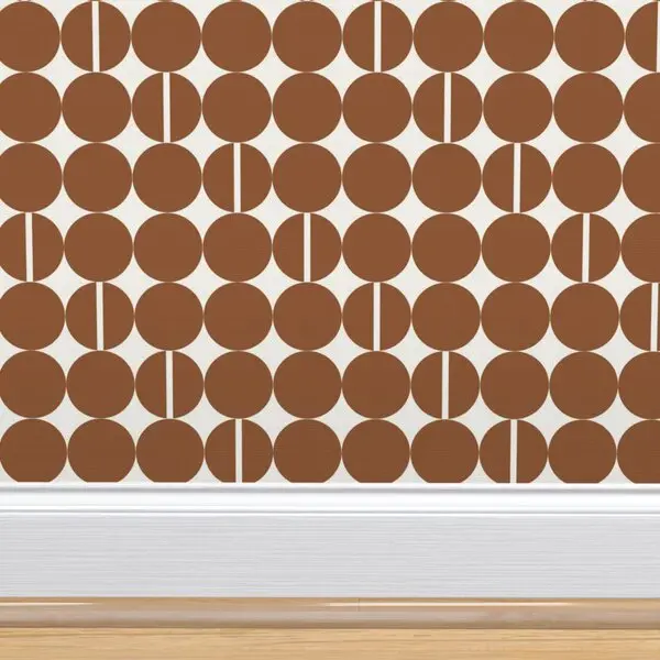 Spoonflower Core Large Brown 100% Natural Sisal Grasscloth Wallcovering