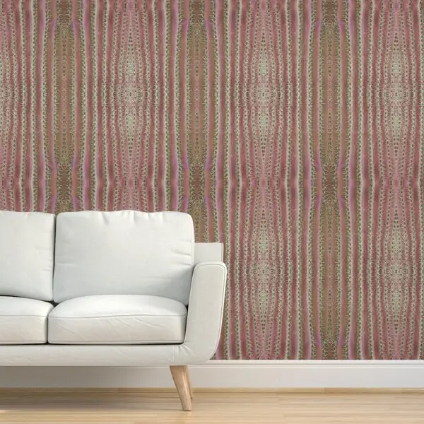 Spoonflower Saguaro Blush 100% Natural Sisal Grasscloth Wallcovering