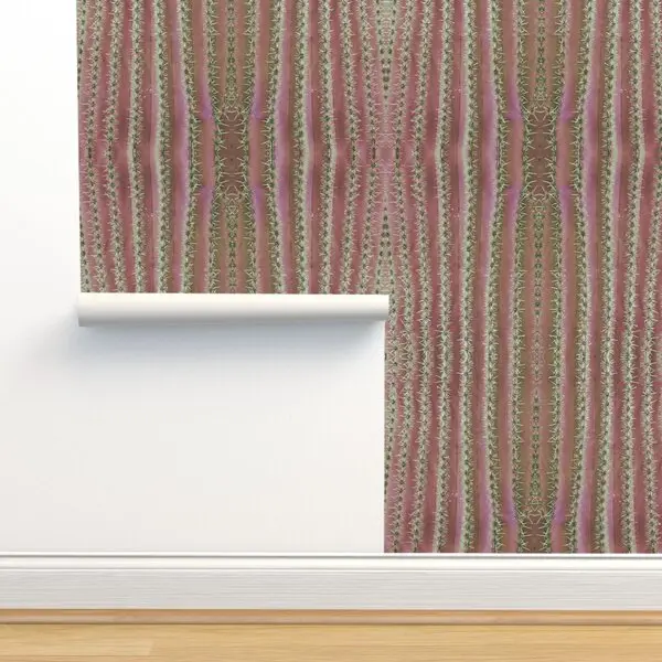 Spoonflower Saguaro Blush 100% Natural Sisal Grasscloth Wallcovering