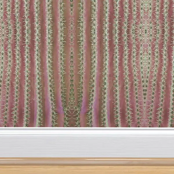 Spoonflower Saguaro Blush 100% Natural Sisal Grasscloth Wallcovering