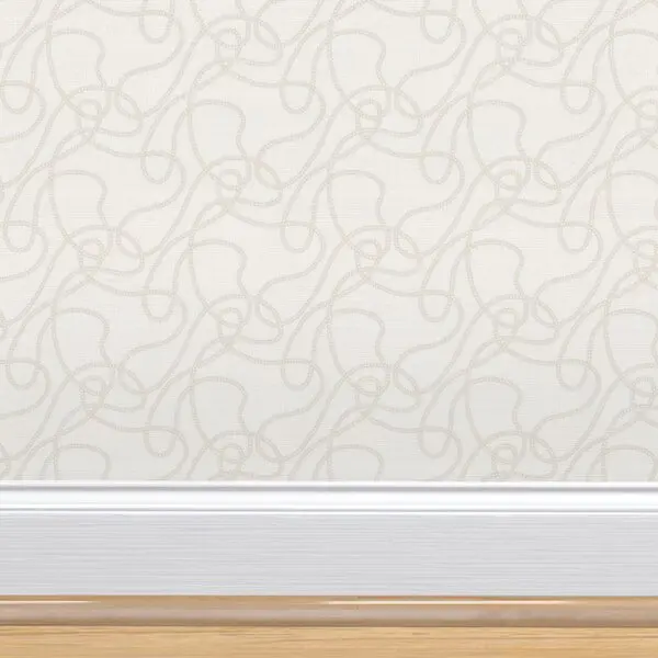 Spoonflower Connells Chain Silver 100% Natural Sisal Grasscloth Wallcovering