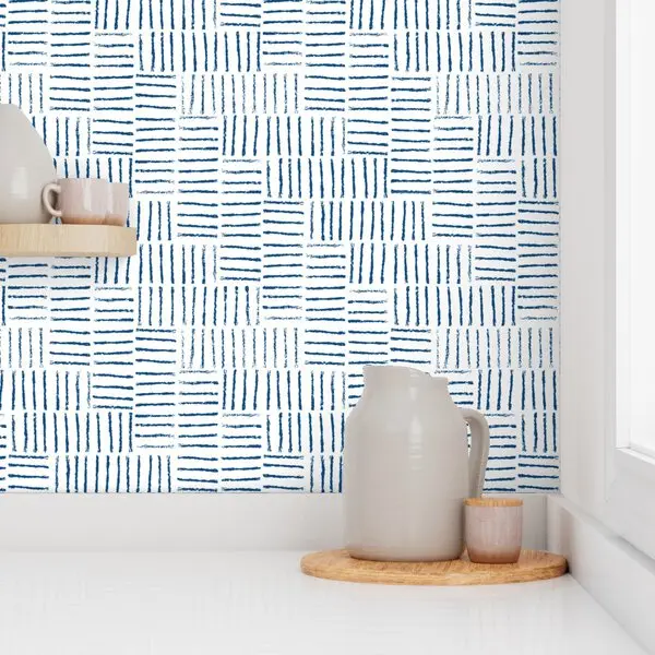 Spoonflower Geometric Abstract Tiles And White Traditional Wallpaper