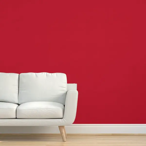 Spoonflower Scarlet Royale 100% Natural Sisal Grasscloth Wallcovering - Red
