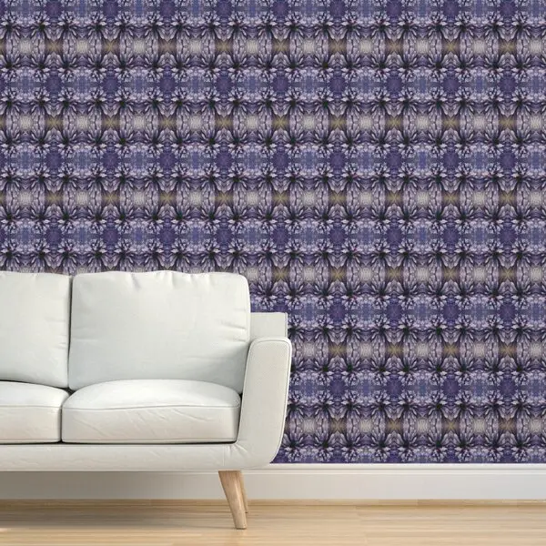 Spoonflower A Leafy Lattice Screen 100% Natural Sisal Grasscloth Wallcovering