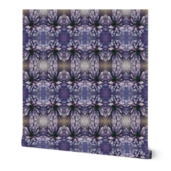 Spoonflower A Leafy Lattice Screen 100% Natural Sisal Grasscloth Wallcovering
