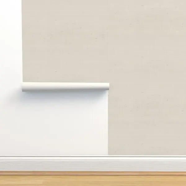 Spoonflower Cream Off Solid Plain Gingezel 100% Natural Sisal Grasscloth Wallcovering - White