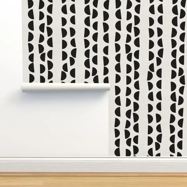 Spoonflower Semicircle Giraffe Legs 100% Natural Sisal Grasscloth Wallcovering - White